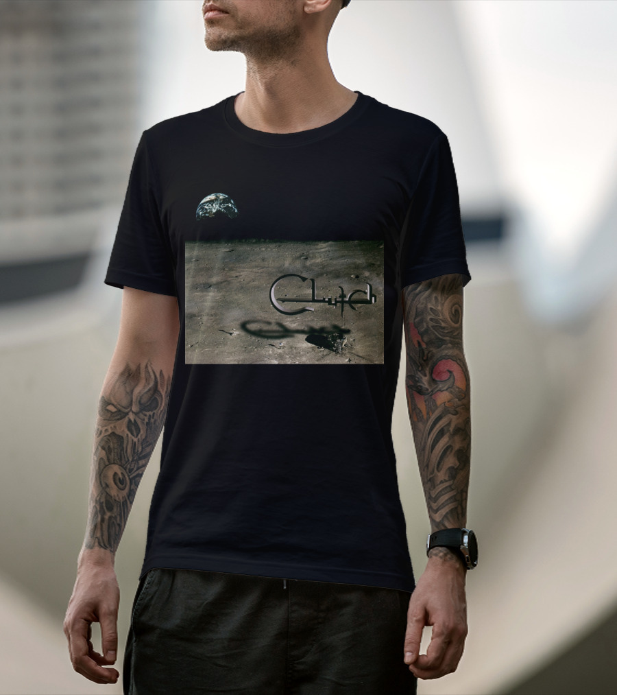 Clutch Earth Moon Landscape T-Shirt