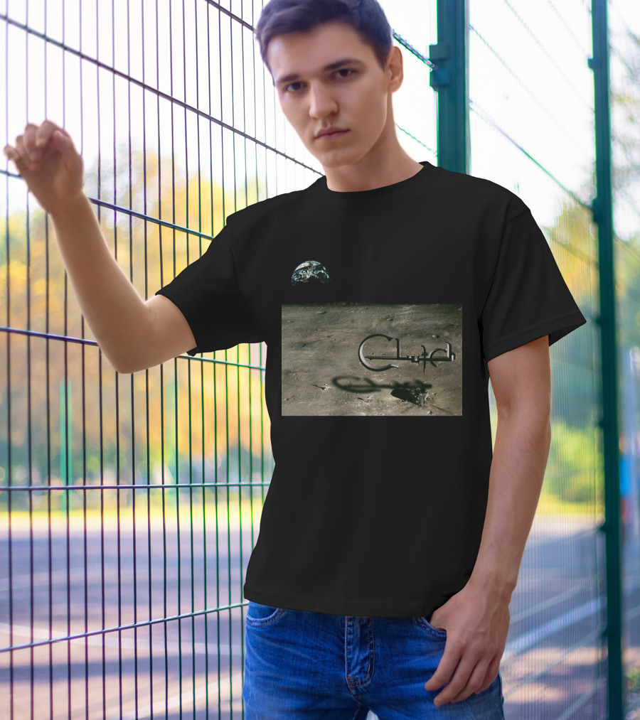 Clutch Earth Moon Landscape T-Shirt