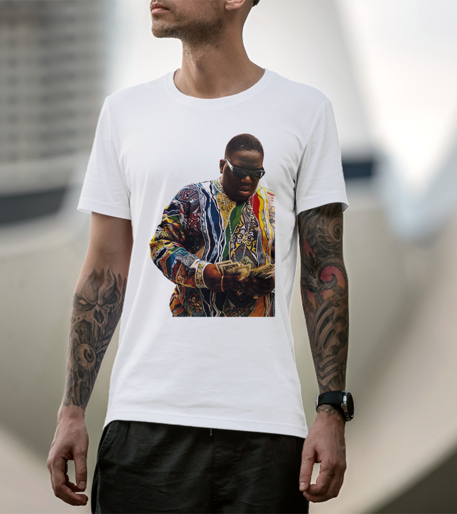 Colorful Sweater Money Counting Sunglasses T-Shirt