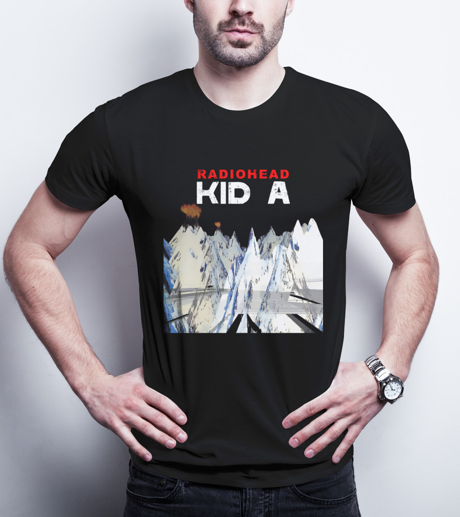 Radiohead Kid A Snow-Capped Mountain Explosion Scene T-Shirt