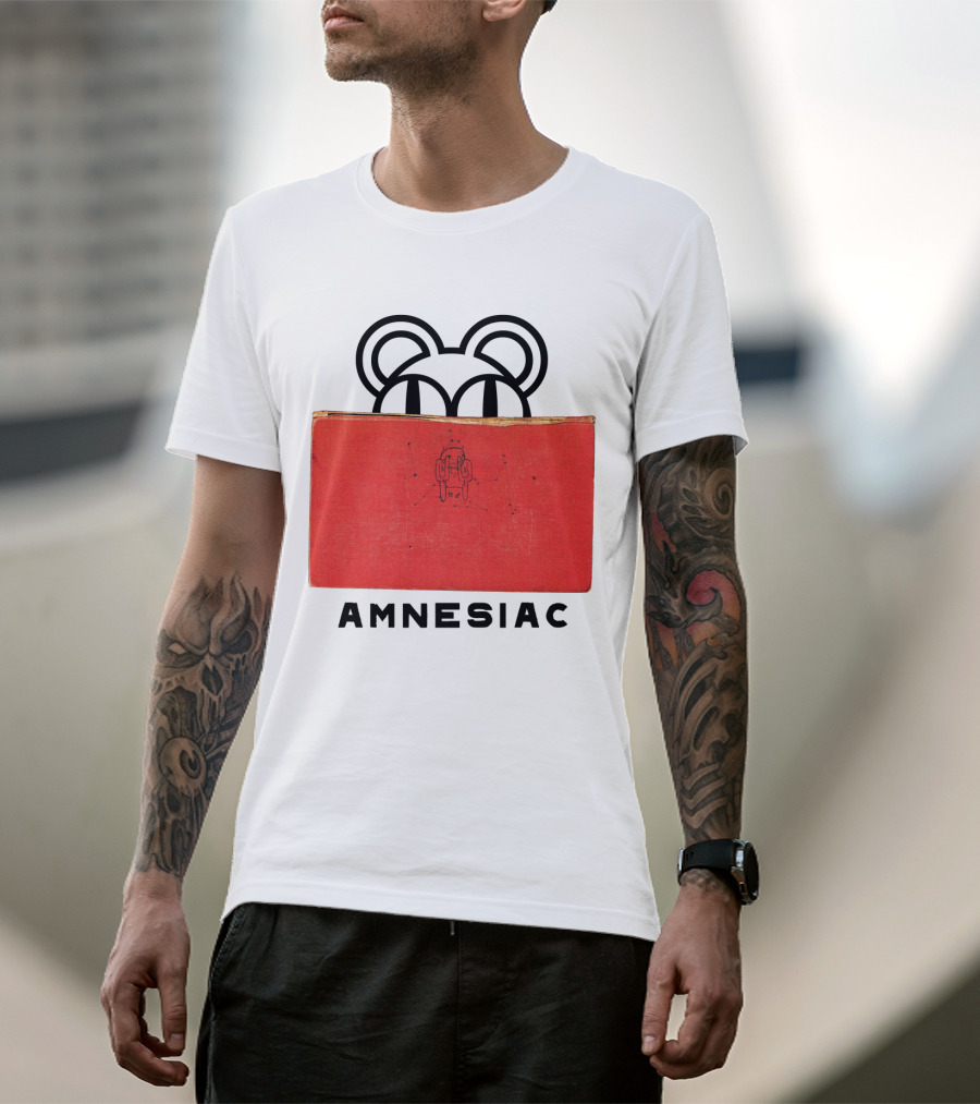Amnesiac Radiohead Bear And Book T-Shirt