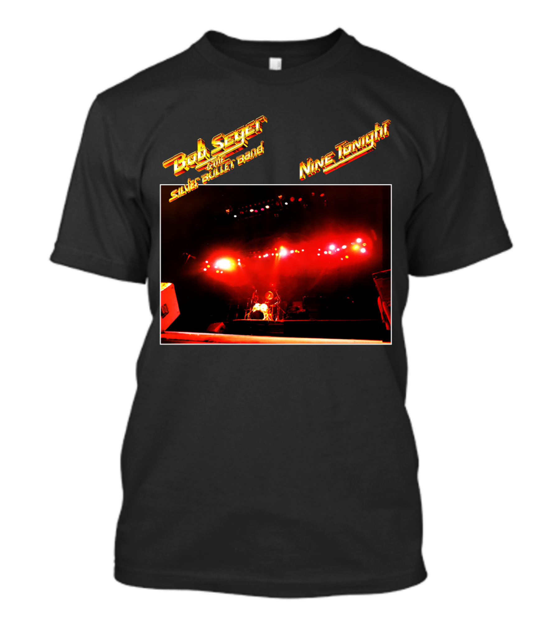 Bob Seger & The Silver Bullet Band Nine Tonight Concert Lights T-Shirt