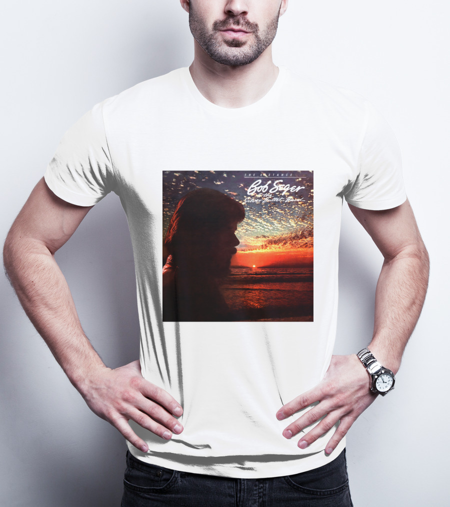 Bob Seger Against The Wind The Distance Album Cover Sunset Silhouette T-Shirt