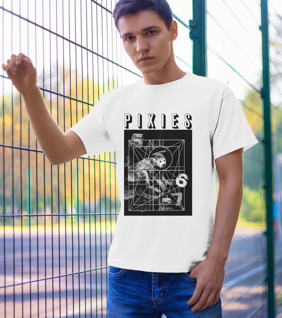 Pixies Geometric Monkey Design 567 T-Shirt