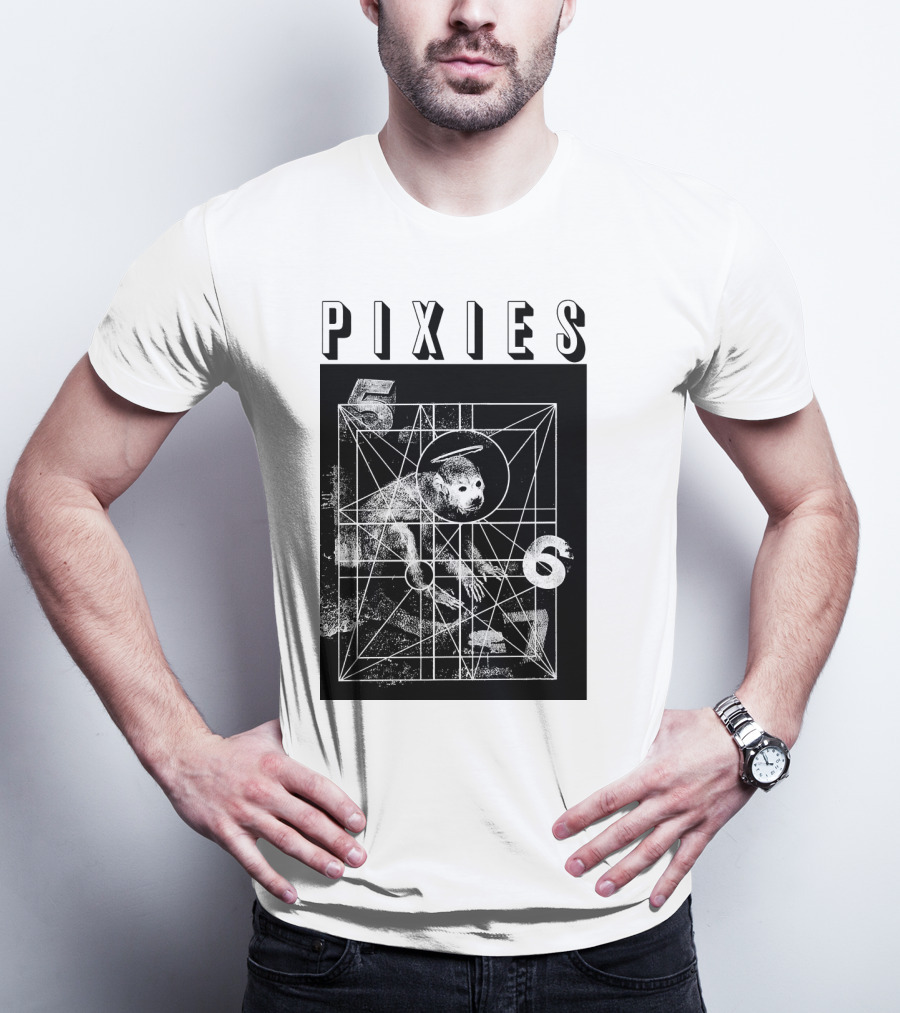 Pixies Geometric Monkey Design 567 T-Shirt
