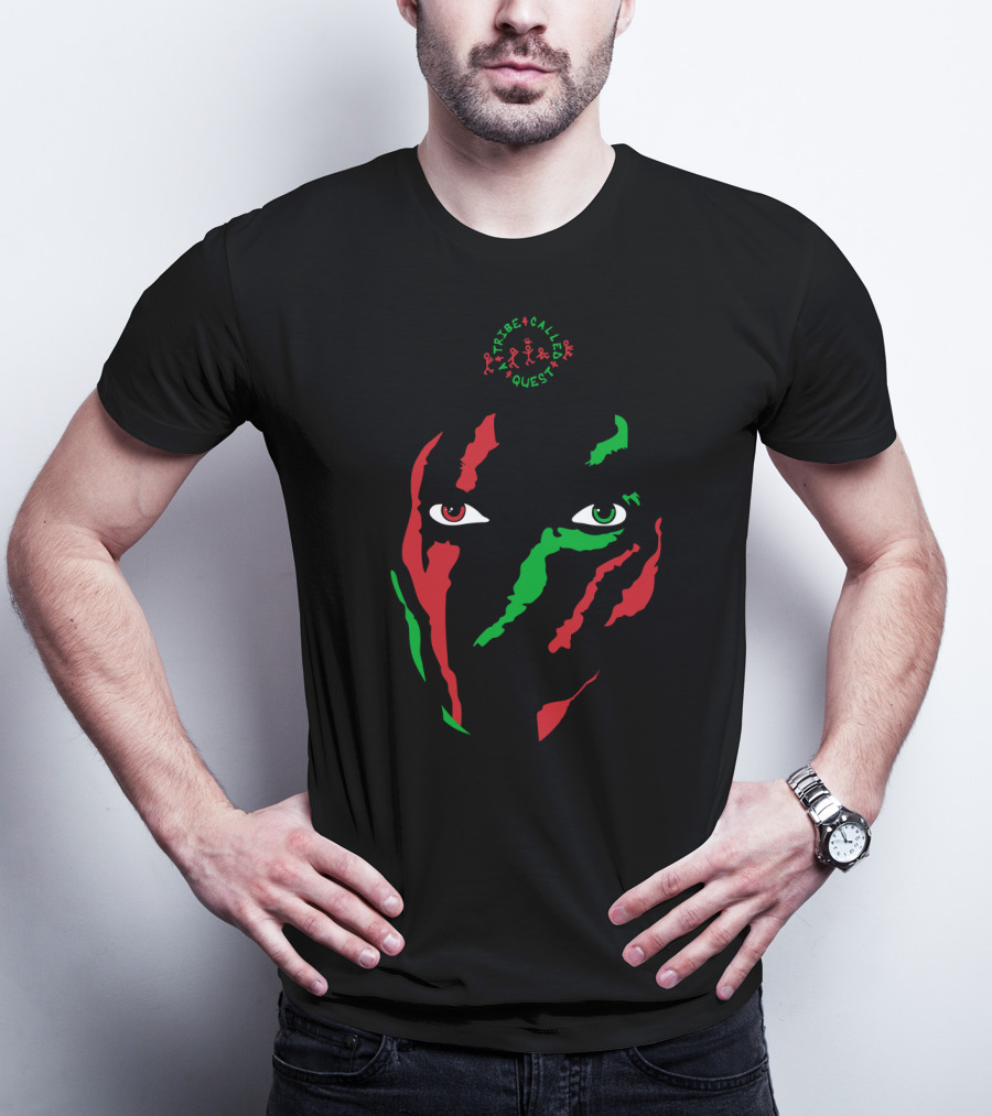 A Tribe Called Quest Red Green Black Face T-Shirt