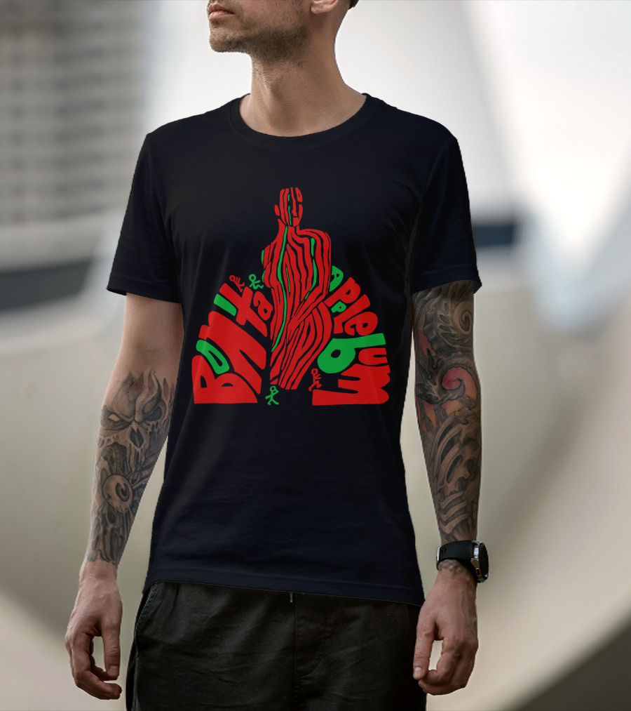 Atcq Bonita Applebum Red Green Figure T-Shirt
