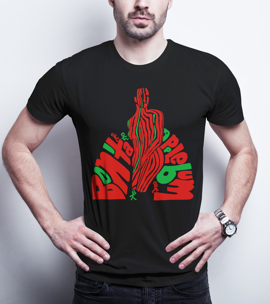 Atcq Bonita Applebum Red Green Figure T-Shirt