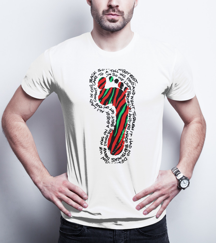 A Tribe Called Quest Footprint With Lyrics T-Shirt