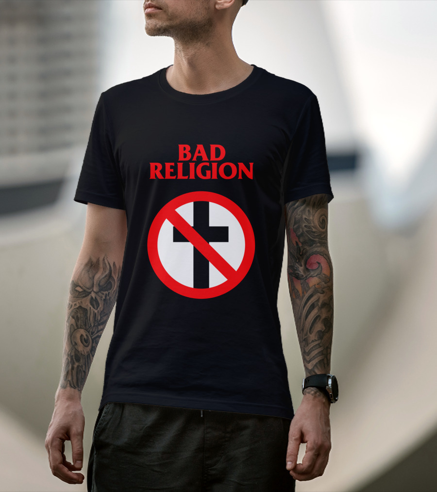Bad Religion No Cross Symbol Iconic Punk Band T-Shirt
