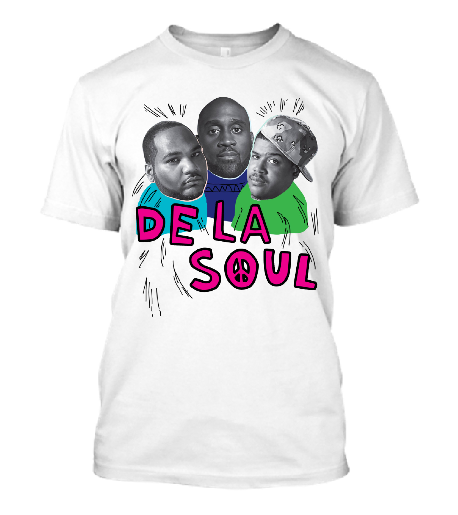 De La Soul Trio Portrait With Peace T-Shirt