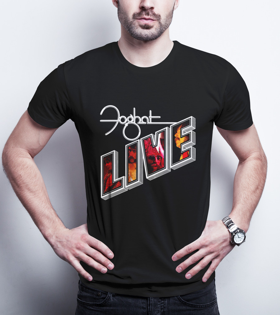 Foghat Live Album Cover Vintage Style T-Shirt