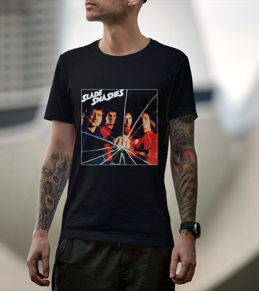 Slade Smashes Album Cover Shattered Glass Art T-Shirt