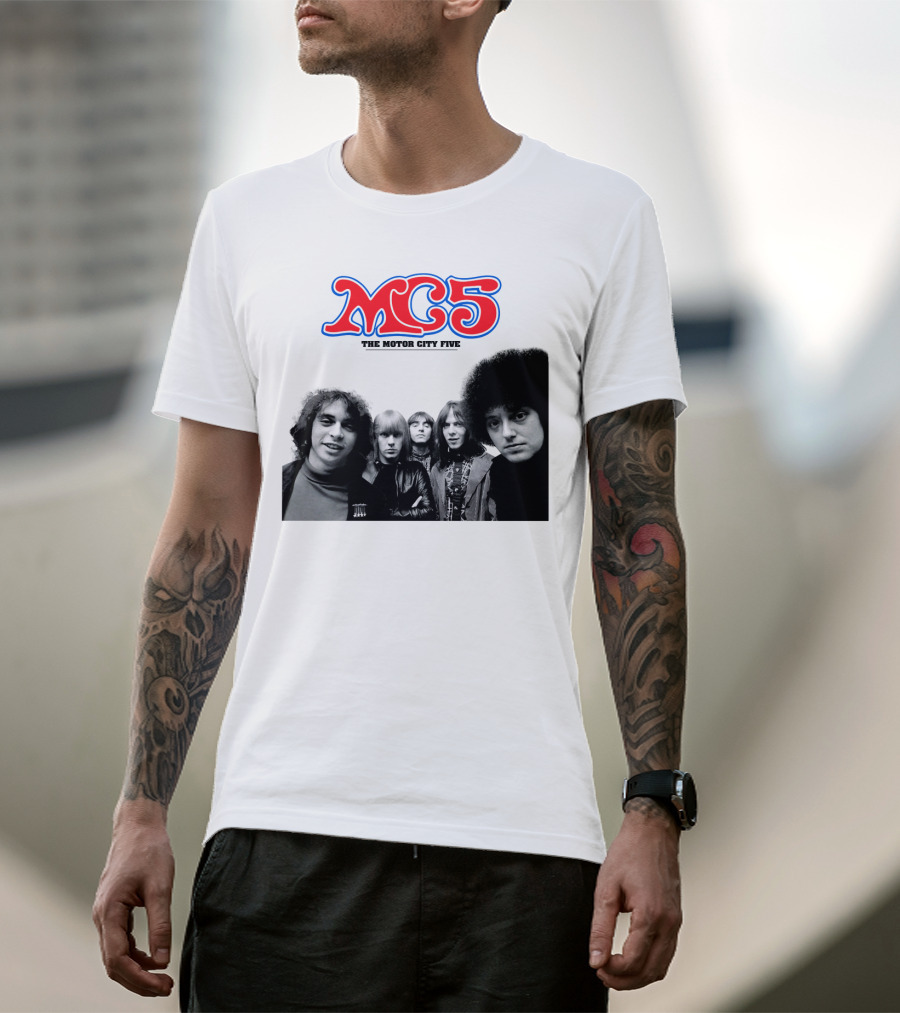 Mc5 The Motor City Five Band Retro Group Photo T-Shirt