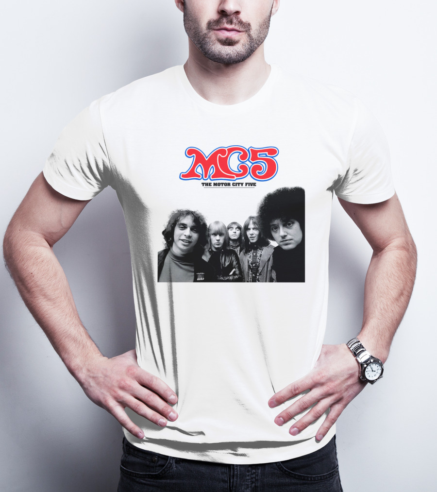 Mc5 The Motor City Five Band Retro Group Photo T-Shirt