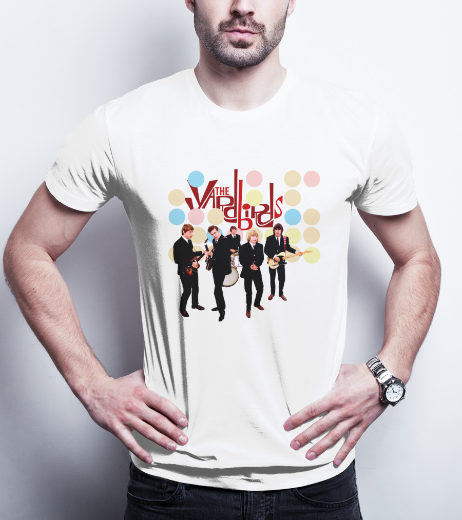 The Yardbirds Band Members With Guitars And Drums T-Shirt