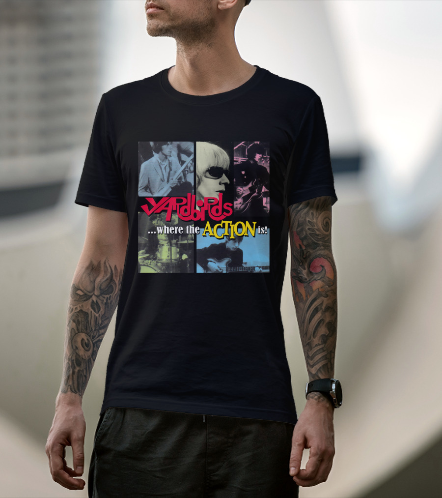 Yardbirds Where The Action Is Collage T-Shirt