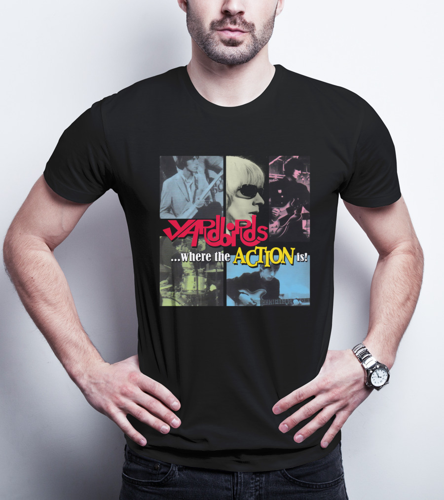 Yardbirds Where The Action Is Collage T-Shirt