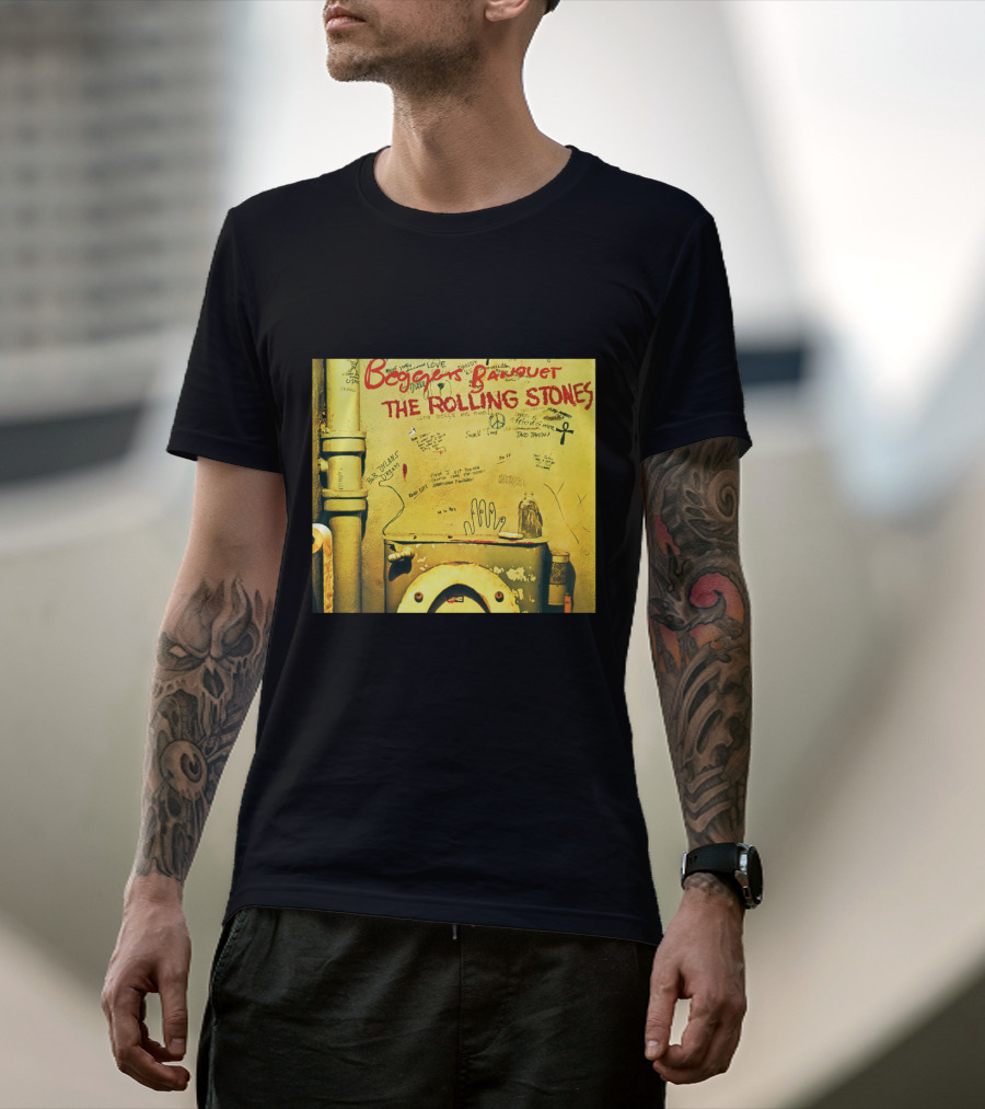 Beggars Banquet The Rolling Stones Graffiti Toilet Cover Art T-Shirt