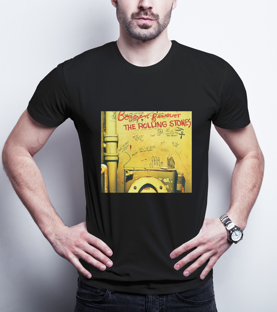 Beggars Banquet The Rolling Stones Graffiti Toilet Cover Art T-Shirt