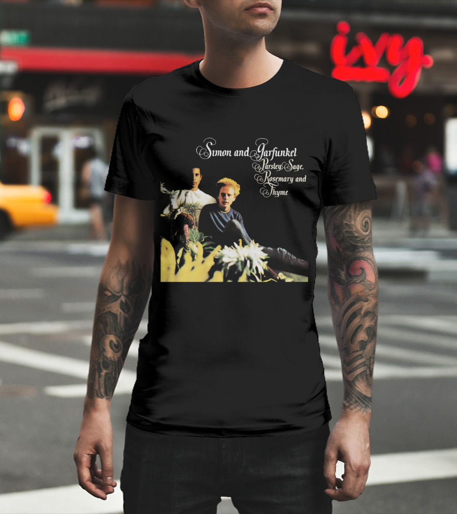 Simon And Garfunkel Parsley Sage Rosemary And Thyme Album Cover T-Shirt