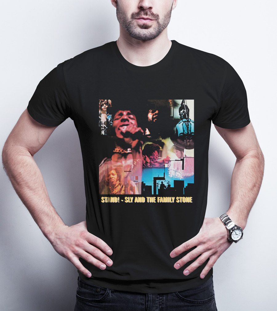 Stand Sly And The Family Stone Vintage Collage T-Shirt