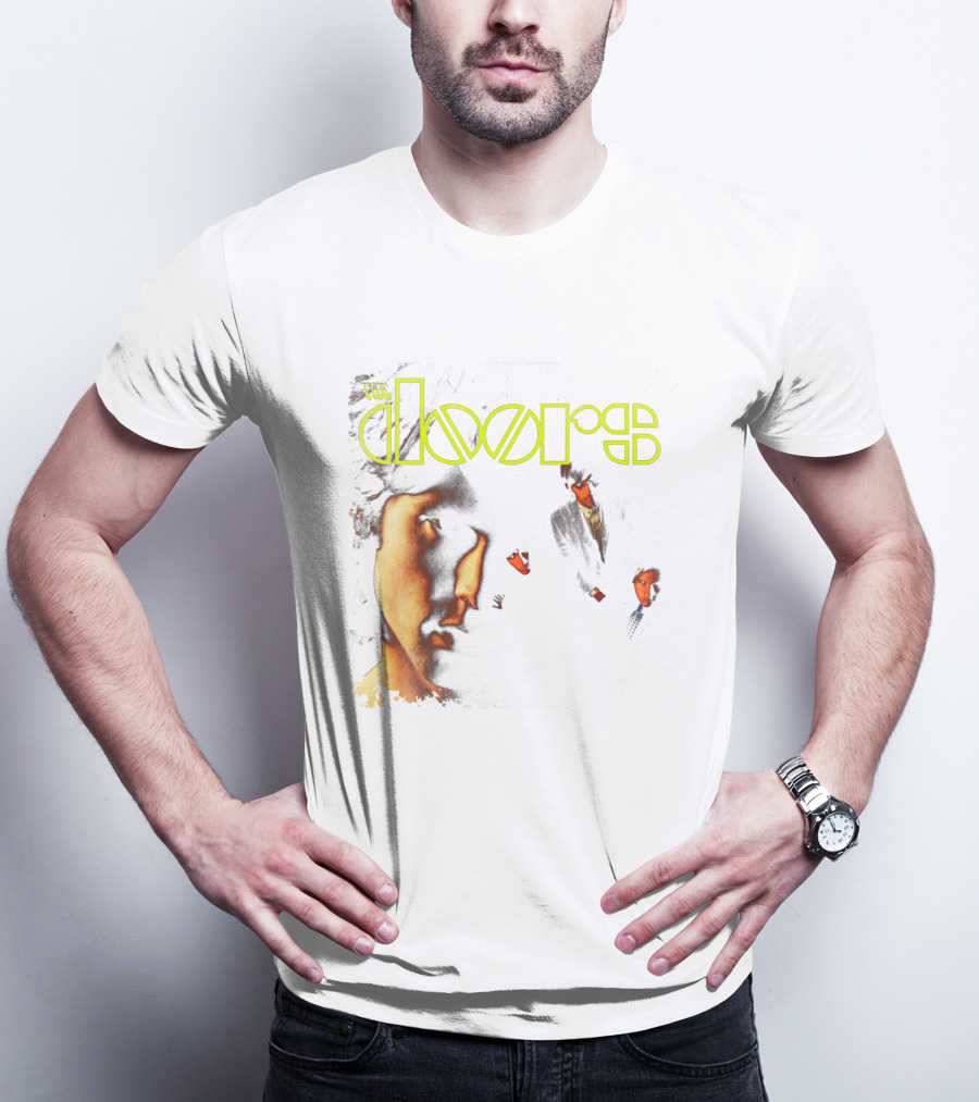 The Doors Band Members Collage In Vintage T-Shirt