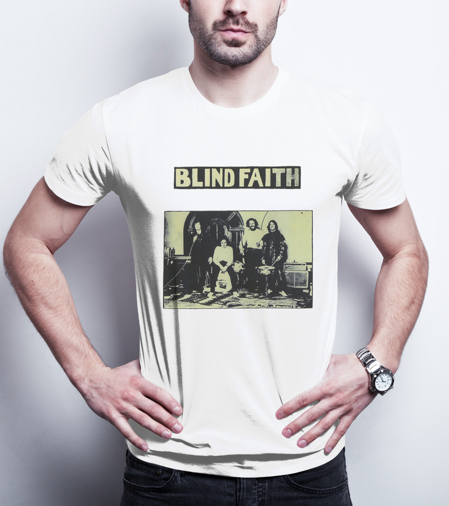 Blind Faith Band Photo Classic Black And White Image T-Shirt