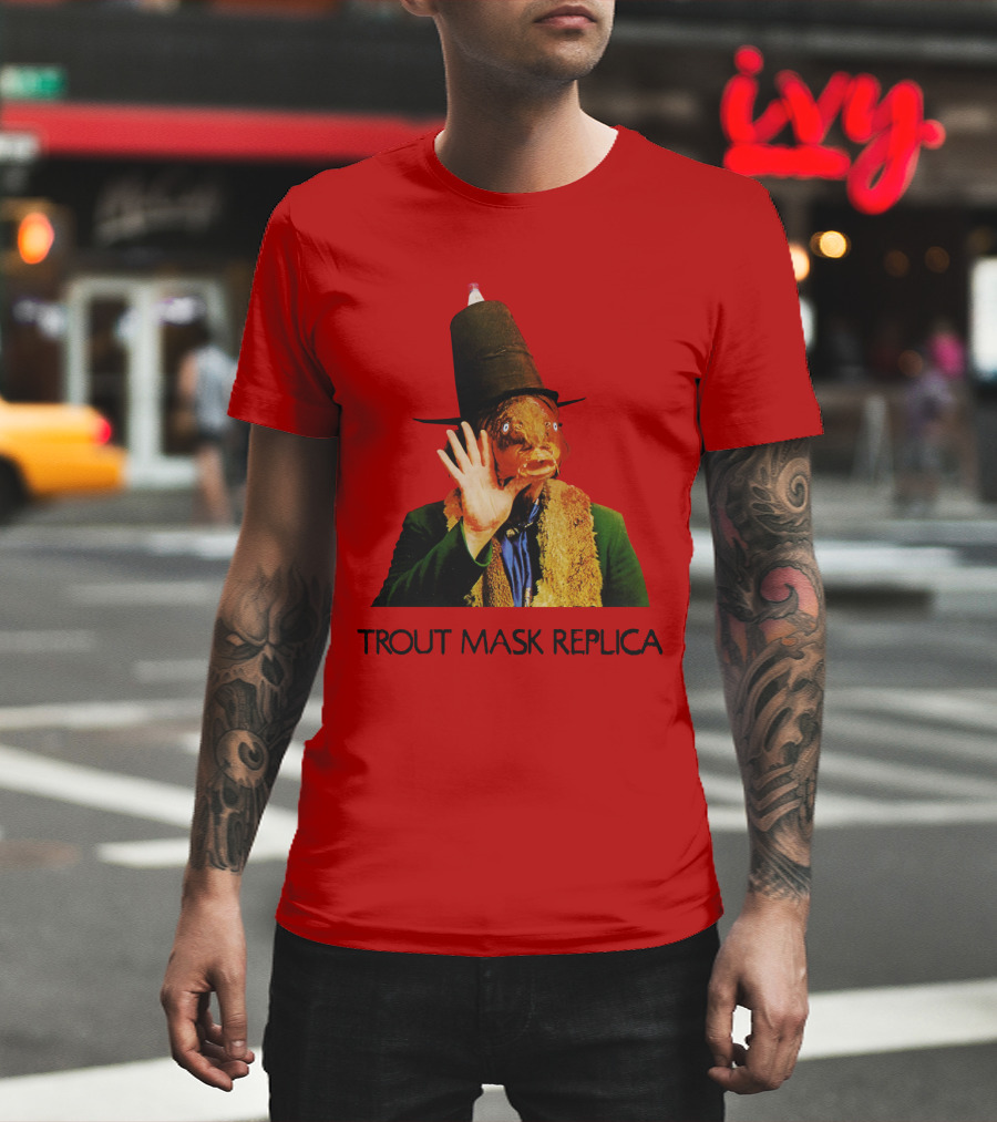 Captain Beefheart Trout Mask Replica Surreal Fish Head T-Shirt