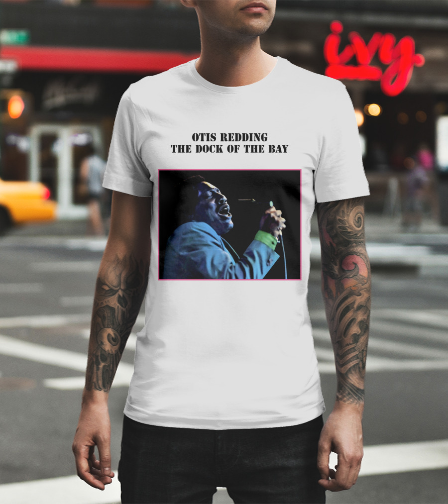 OTIS REDDING THE DOCK OF THE BAY 1968 Blue Suit Performance T-Shirt