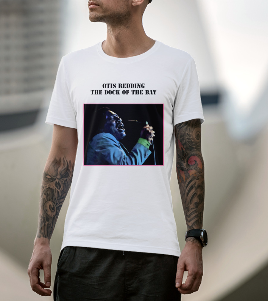 OTIS REDDING THE DOCK OF THE BAY 1968 Blue Suit Performance T-Shirt