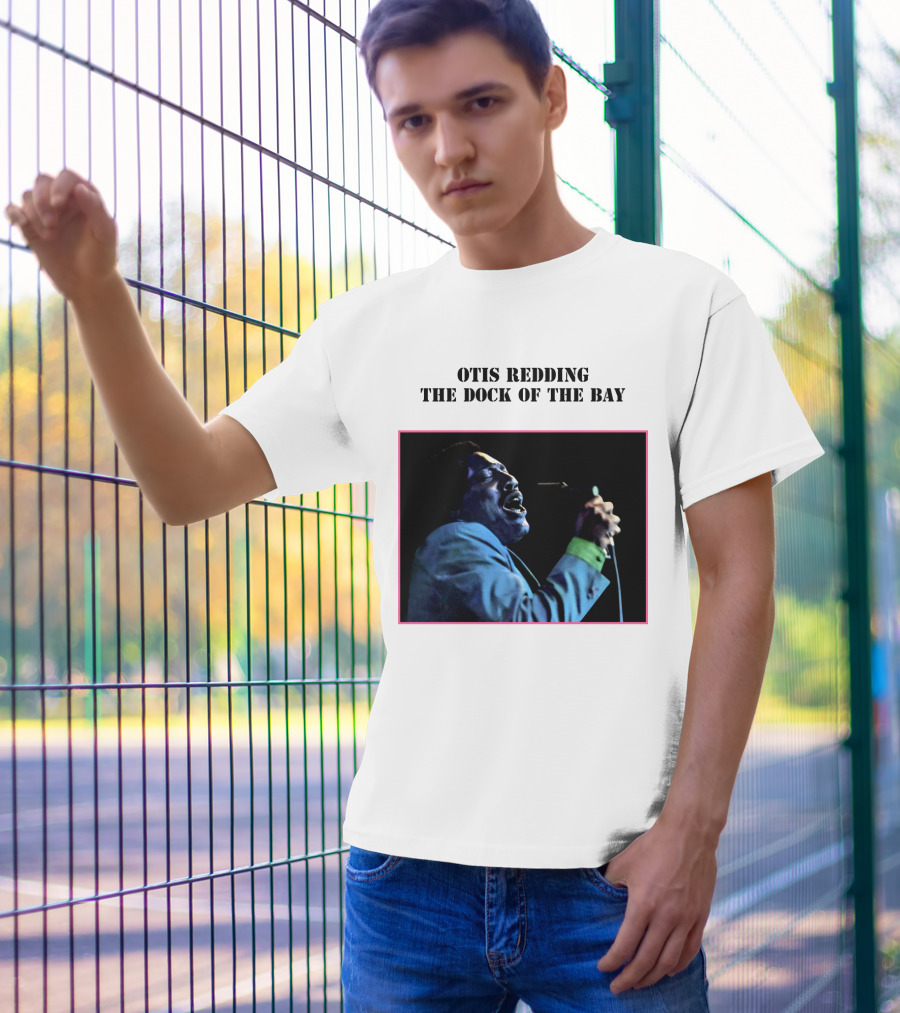 OTIS REDDING THE DOCK OF THE BAY 1968 Blue Suit Performance T-Shirt