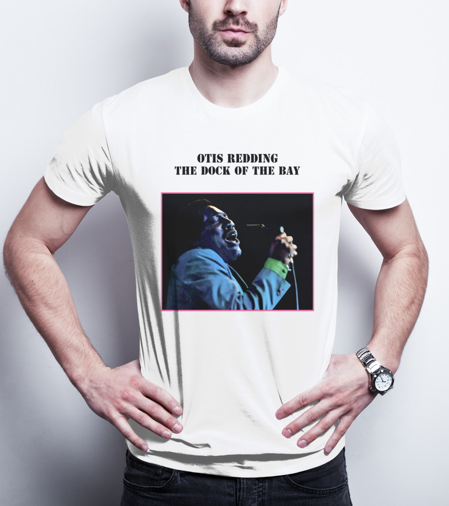 OTIS REDDING THE DOCK OF THE BAY 1968 Blue Suit Performance T-Shirt