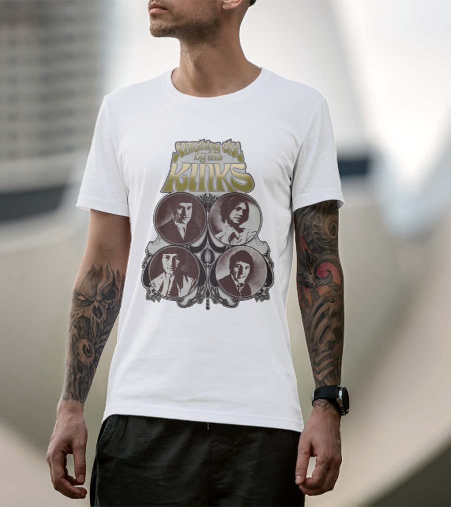 Something Else By The Kinks Album Cover With Band Members' Portraits T-Shirt