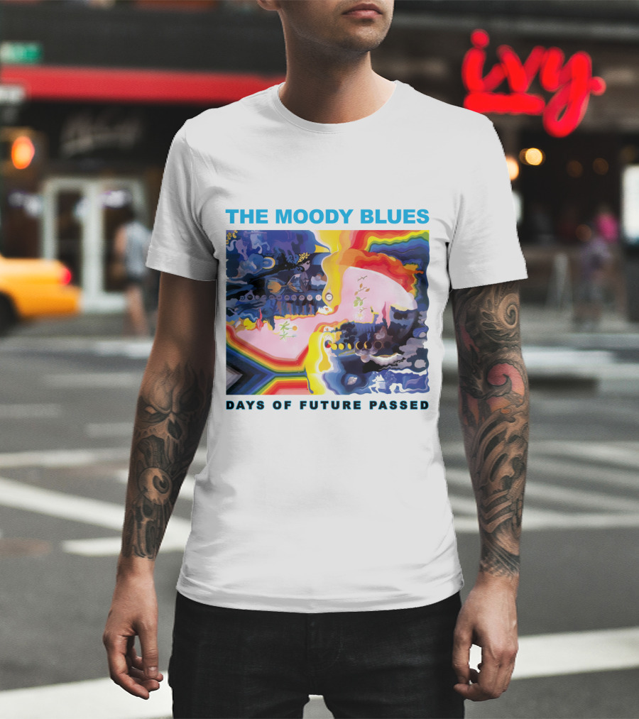 THE MOODY BLUES DAYS OF FUTURE PASSED Psychedelic Album Cover T-Shirt