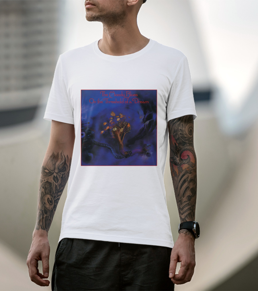 The Moody Blues On The Threshold Of A Dream Album Art With Tree And Cosmic T-Shirt