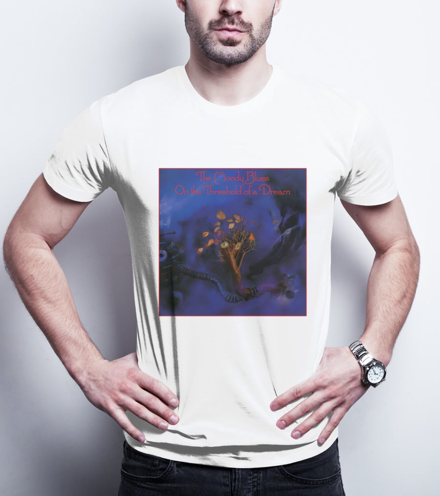 The Moody Blues On The Threshold Of A Dream Album Art With Tree And Cosmic T-Shirt