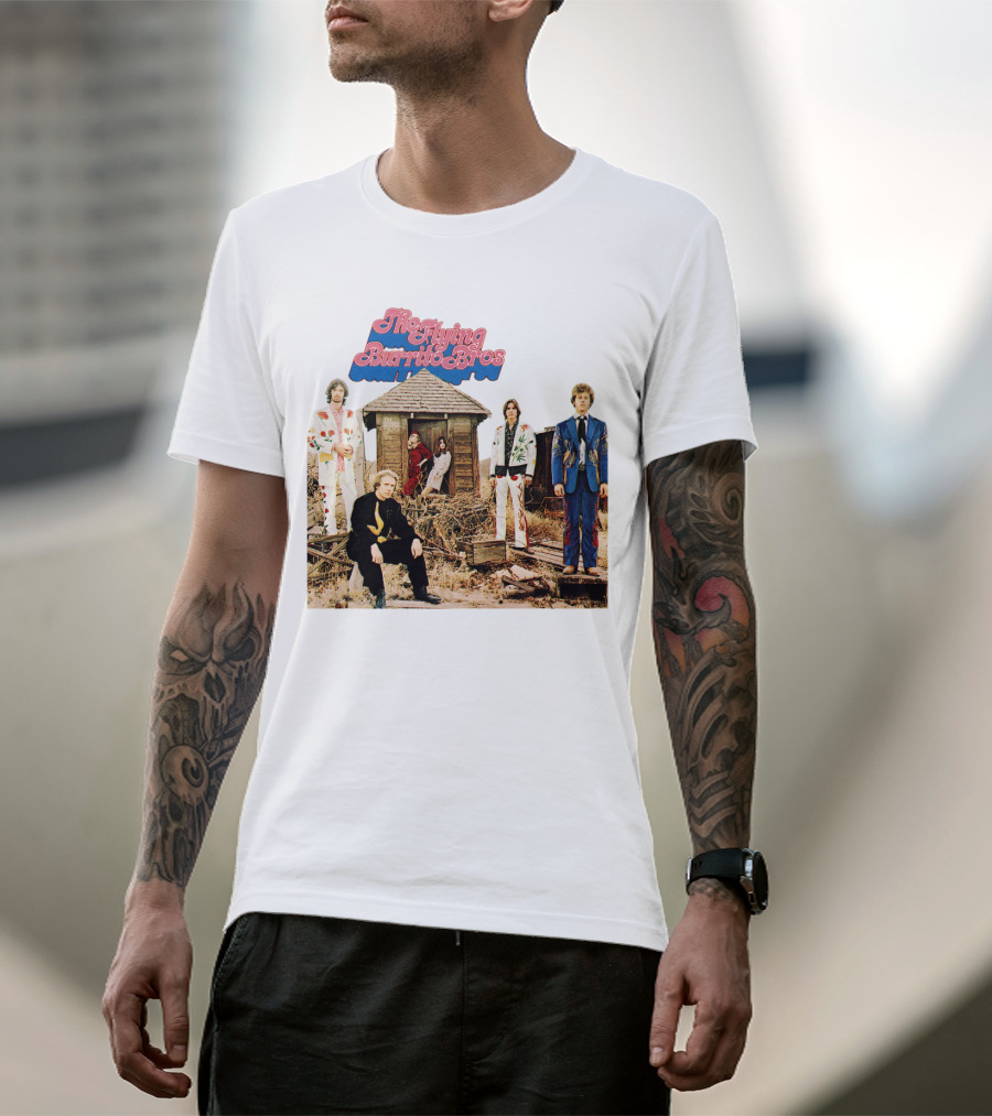 The Flying Burrito Bros The Gilded Palace Of Sin Album Cover Band Members In Colorful Suits T-Shirt
