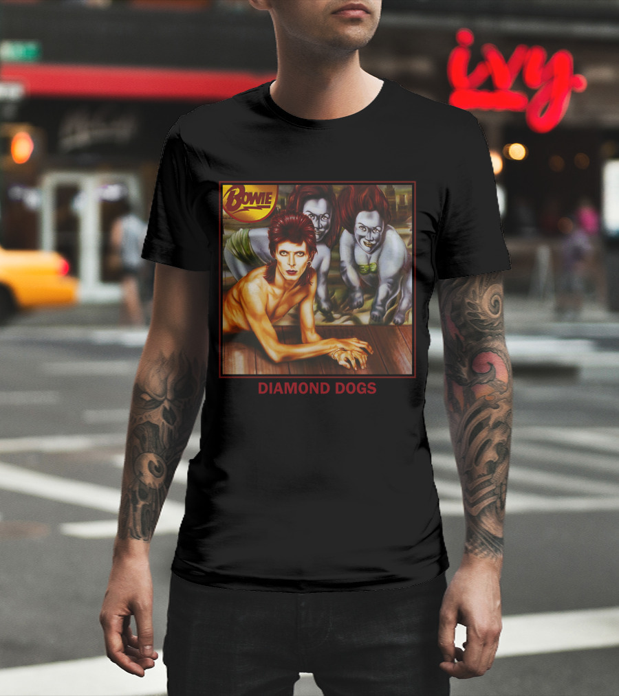 Bowie Diamond Dogs Album Cover T-Shirt