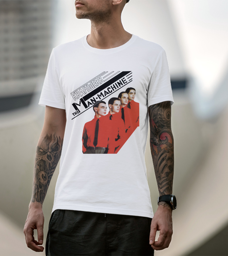 Kraftwerk The Man Machine Album Art Red Outfit Quartet T-Shirt