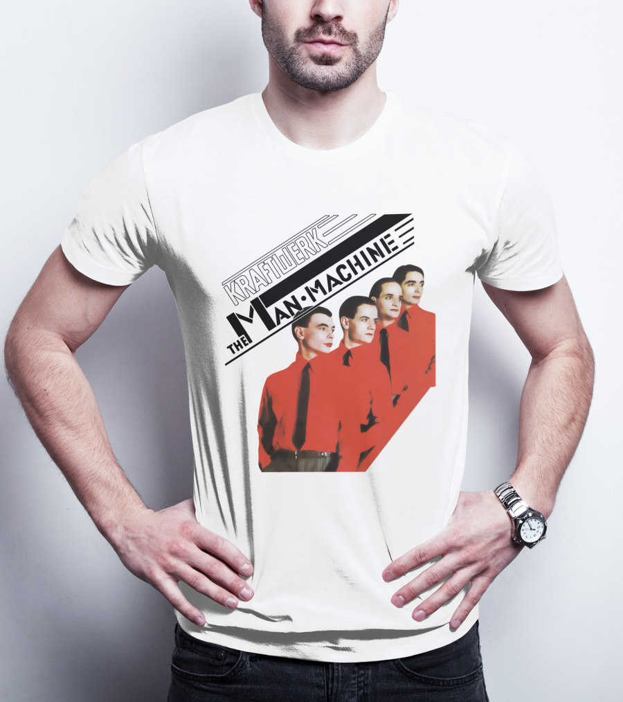 Kraftwerk The Man Machine Album Art Red Outfit Quartet T-Shirt