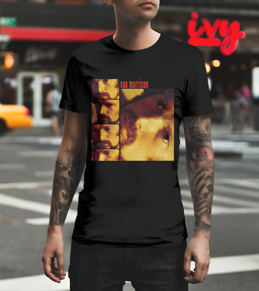 Van Morrison Moondance 1970 Album Cover Multiple Portraits T-Shirt