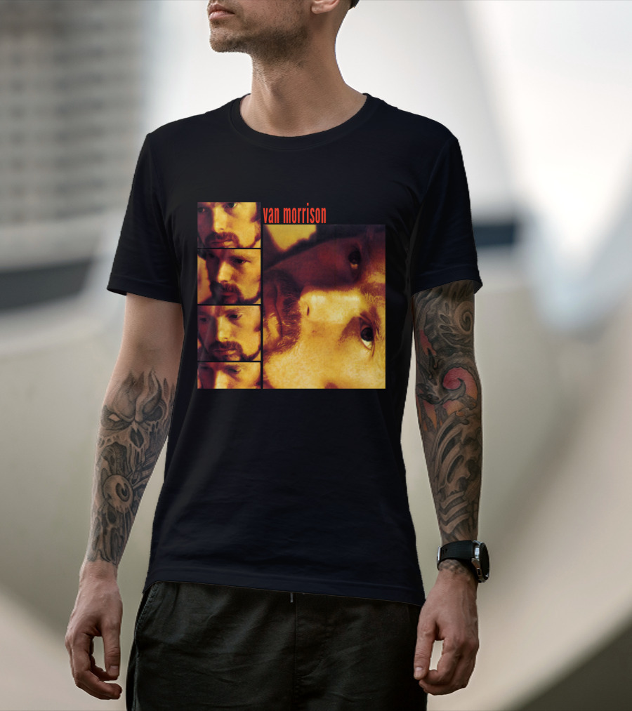Van Morrison Moondance 1970 Album Cover Multiple Portraits T-Shirt