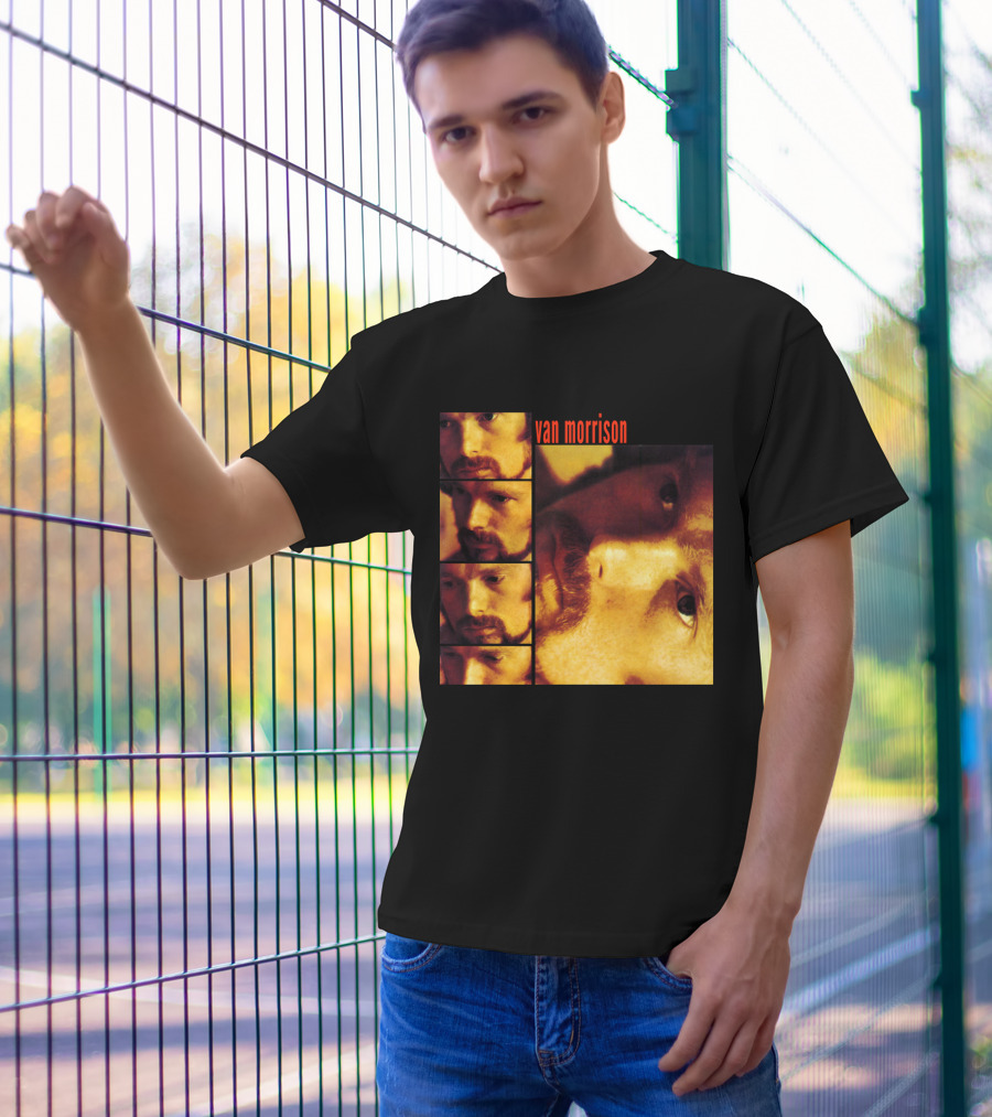 Van Morrison Moondance 1970 Album Cover Multiple Portraits T-Shirt
