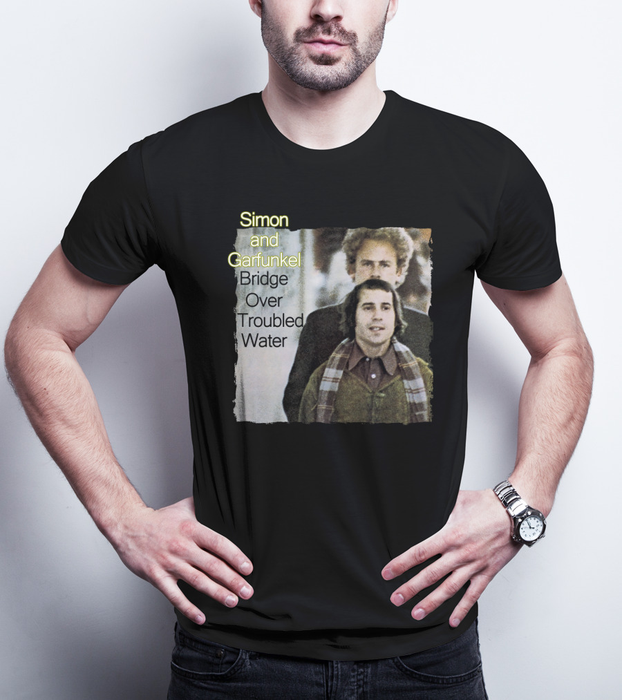 Simon And Garfunkel Bridge Over Troubled Water 1970 Album Cover T-Shirt