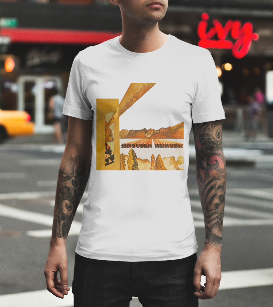 Stevie Wonder Innervisions Album Art Landscape Motif T-Shirt