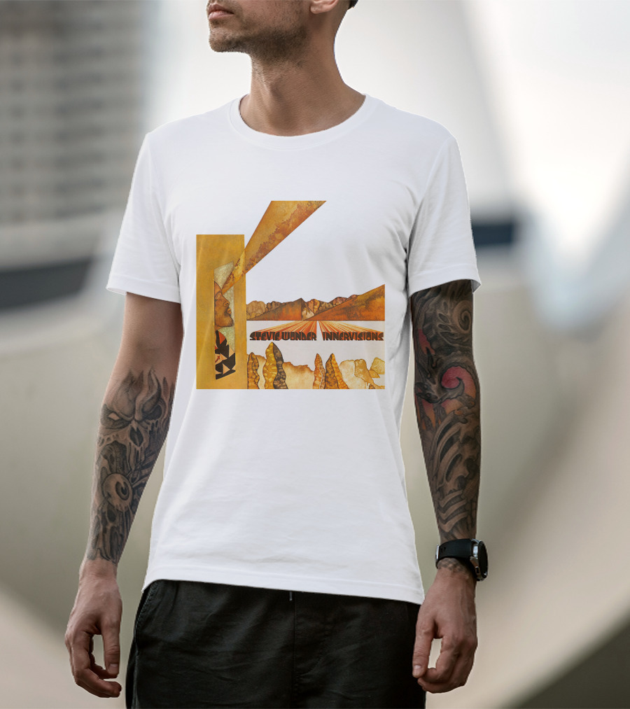 Stevie Wonder Innervisions Album Art Landscape Motif T-Shirt