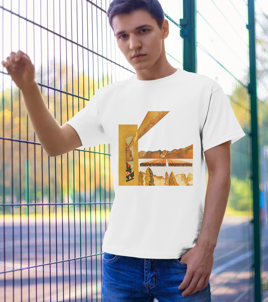 Stevie Wonder Innervisions Album Art Landscape Motif T-Shirt