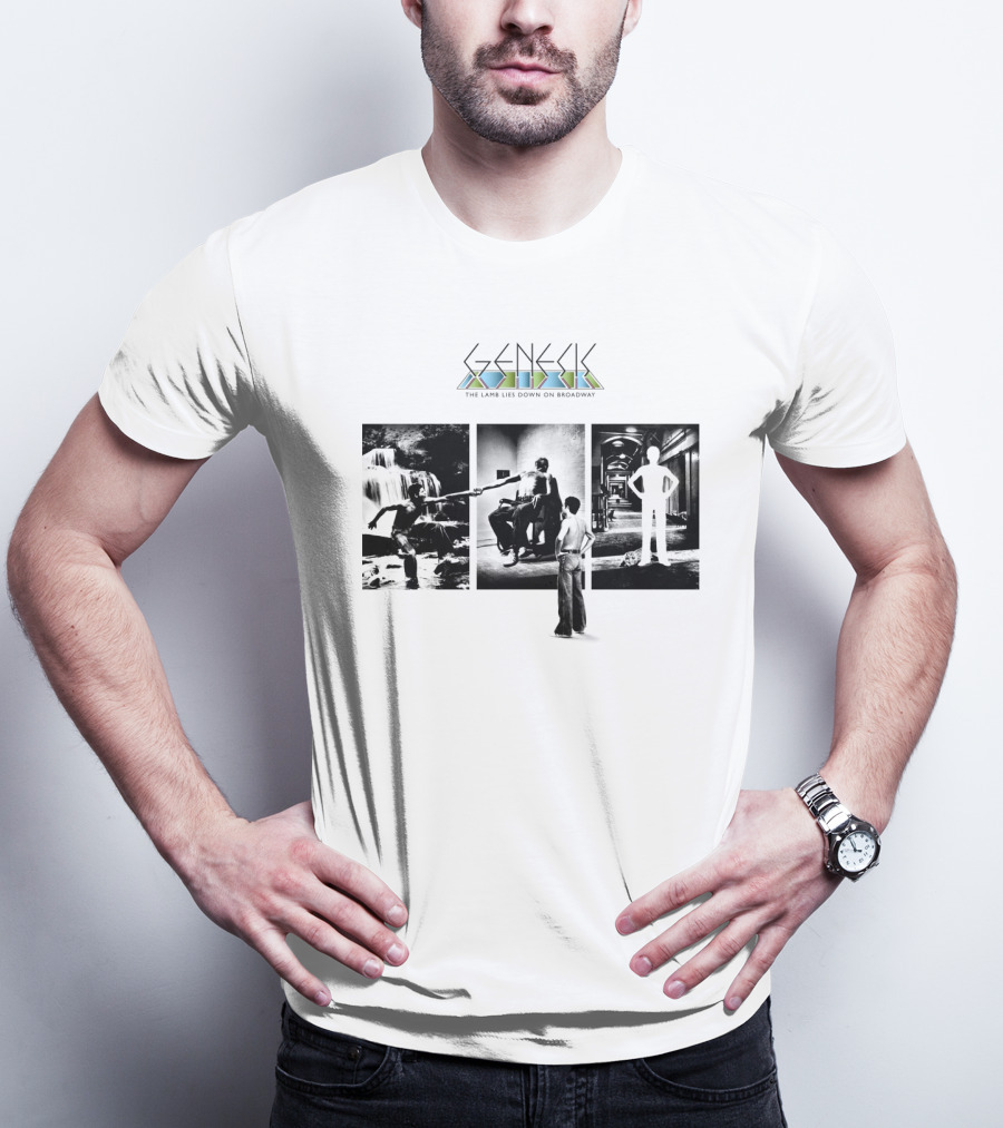 Genesis The Lamb Lies Down On Broadway Vintage Album Cover Montage T-Shirt