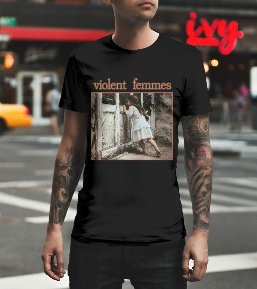 Violent Femmes Child Peeking Through Doorway Album Cover T-Shirt